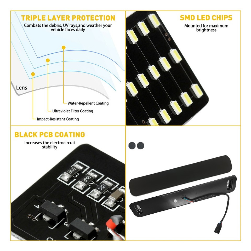 FOR 1988-1998 CHEVY SILVERADO BIACK THIRD 3RD BRAKE LED LIGHT REAR ...