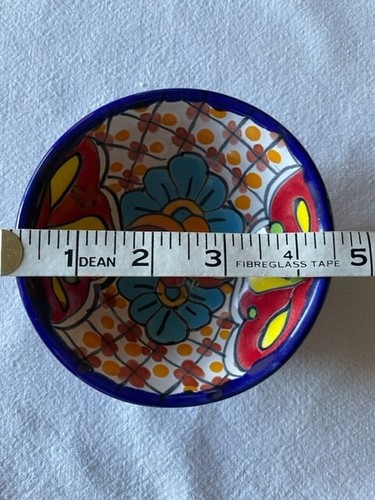 Mexican Pottery Salsa Bowl Terra Cotta Hand Painted Ceramic Stoneware ...