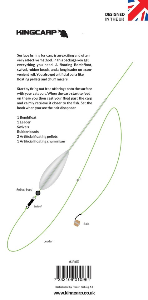 King Carp Surface Fishing Controller Float Hair Rig Set Up Hook Bait ...