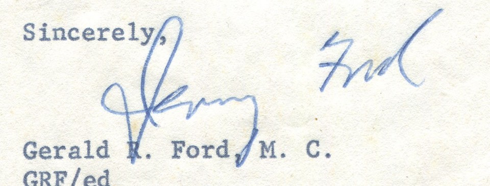1966 Gerald R. Ford Typed Letter Signed | eBay