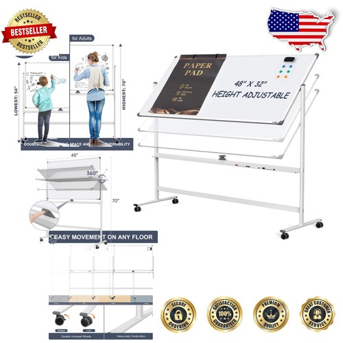 High-Quality Double-Sided Whiteboard with Smooth Writing Surface ...