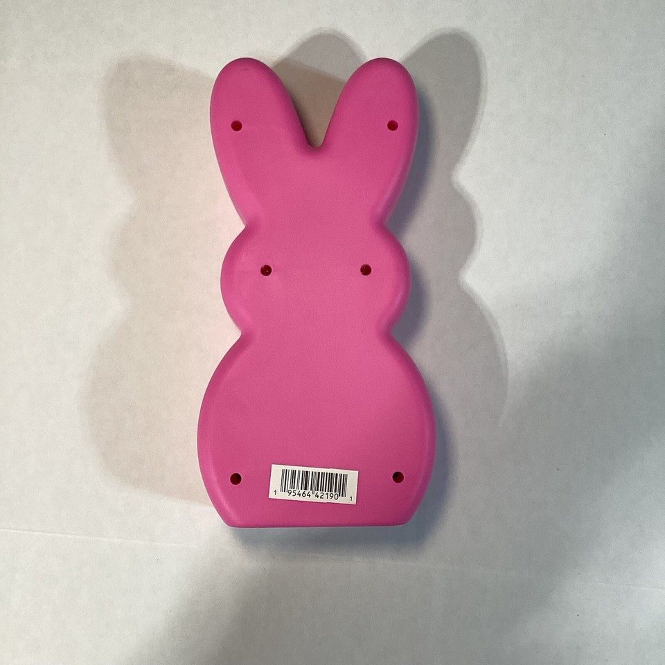 Peeps Blow Mold Easter Bunny 10" LED Candle Pink Decor NWT 195464421901 ...