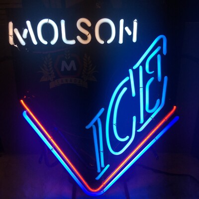 VINTAGE MOLSON ICE CANADA NEON BEER SIGN | eBay
