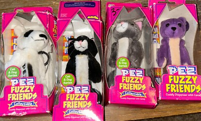 PEZ Fuzzy Friends Dispenser Original Box All 4!! | eBay