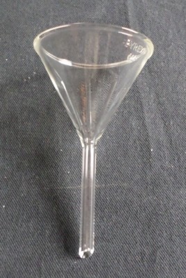 Corning Pyrex Glass 65mm Diameter 60° Angle Fluted Funnel w/ Short Stem ...