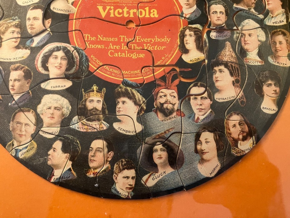 Victor Victrola Phonograph Red Seal Record Jigsaw Puzzle in Frame ...