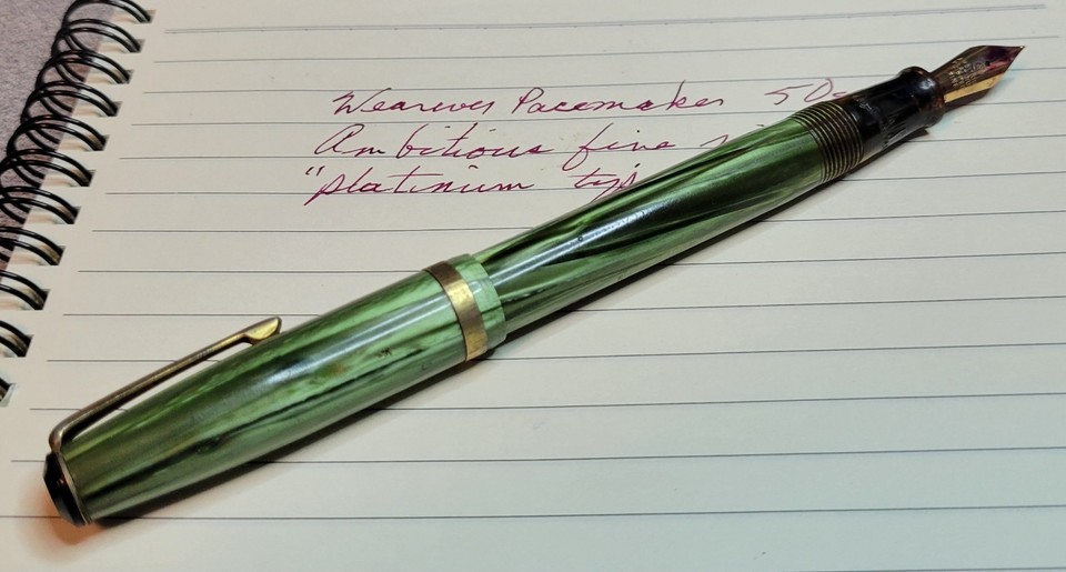 Vintage Button Filler Wearever Pacemaker Fountain Pen - Ambitious F/EF ...