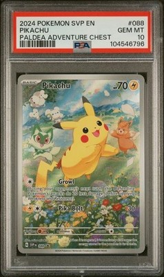 2024 POKEMON SVP EN PIKACHU #088 PALDEA ADVENTURE CHEST PROMO PSA 10 | eBay