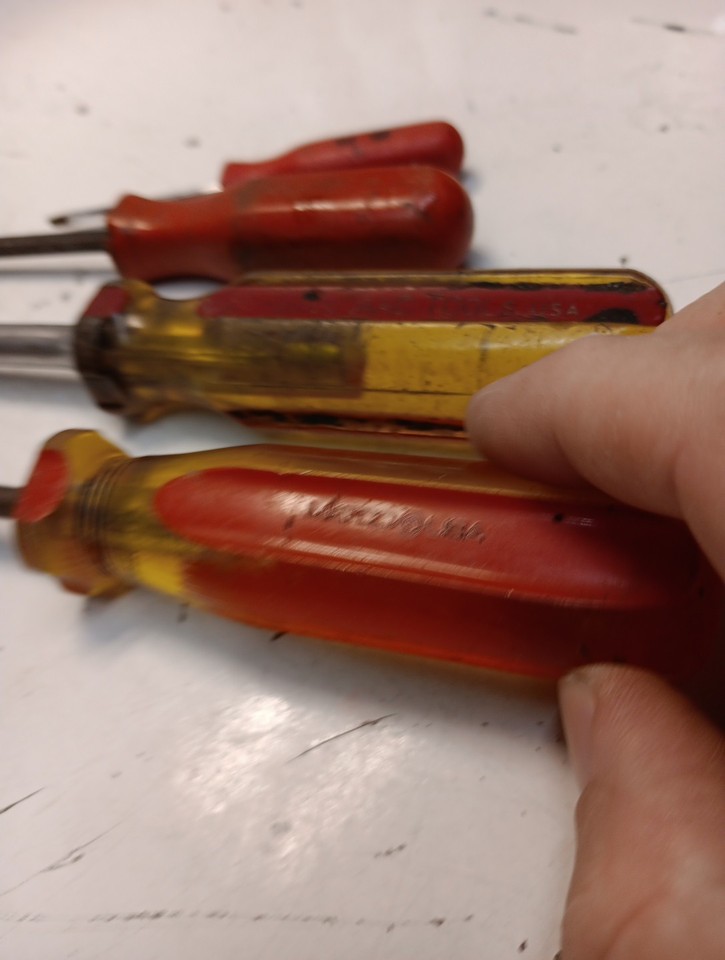 Lot Of 6 MAC Matco Screwdriver Lot 6 Pieces All Straight Blade Vintage ...