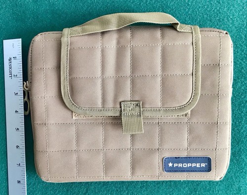 Proper IPAD Padded Electronic Case Tan Zipper Handle 10 x 8 | eBay