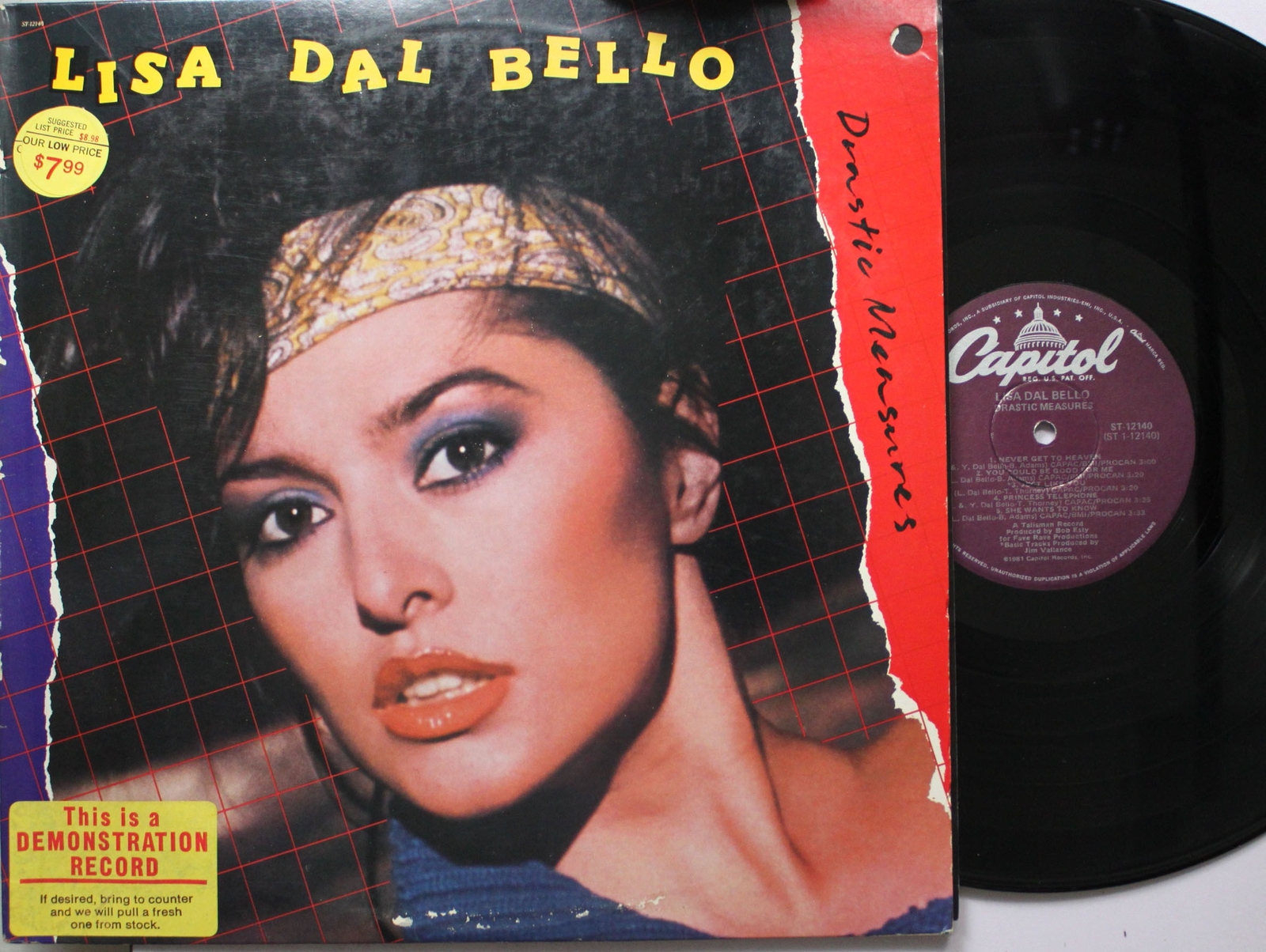 Rock Lp Lisa Dal Bello Drastic Measures On Capitol | eBay
