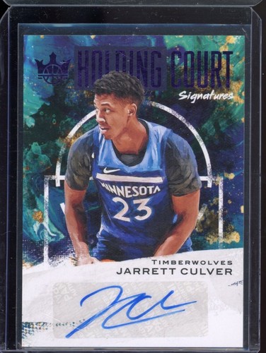 2020-21 Panini Court Kings Holding Signatures Violet /35 Jarrett Culver ...