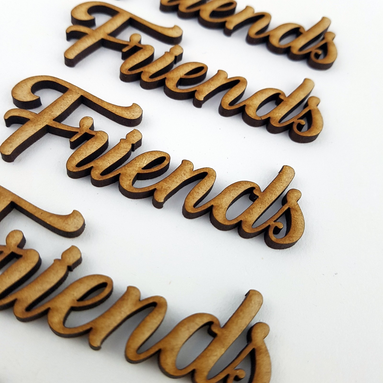 Friends Word Cutout 5 pack MDF Laser Cut Wooden Craft Blank Family Tree ...