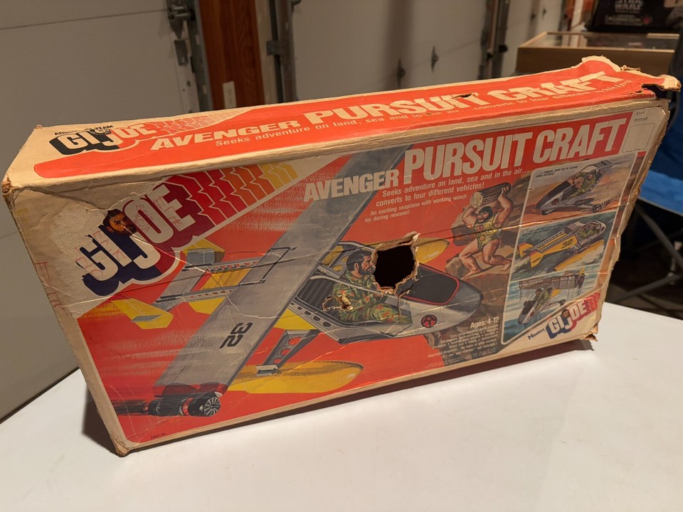 VINTAGE 1976 GI JOE Adventure Team AVENGER PURSUIT CRAFT w/ BOX 12 ...