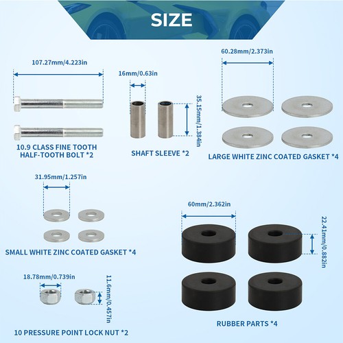 Radiator Support Core Mount Kit For 1965-79 Ford Truck F100 F150 F250 ...