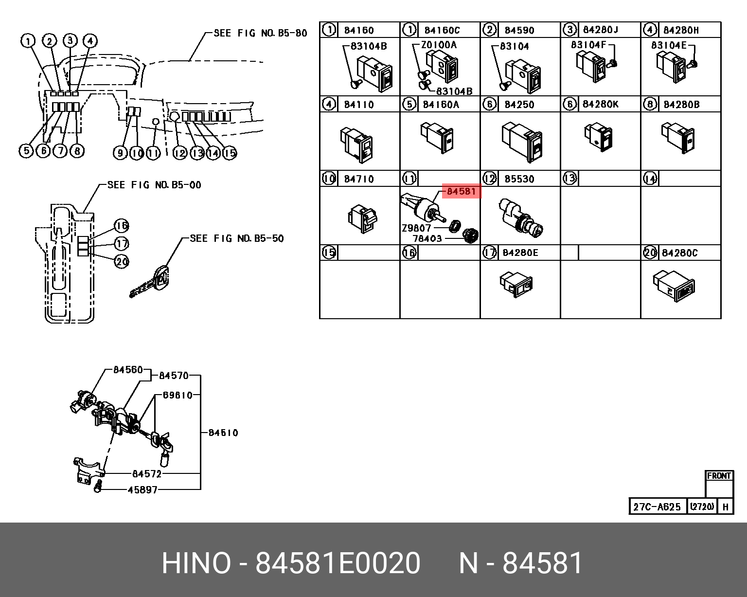 Genuine OE Controller Idle Set 84581E0020 for Hino 84581-E0020 | eBay.de