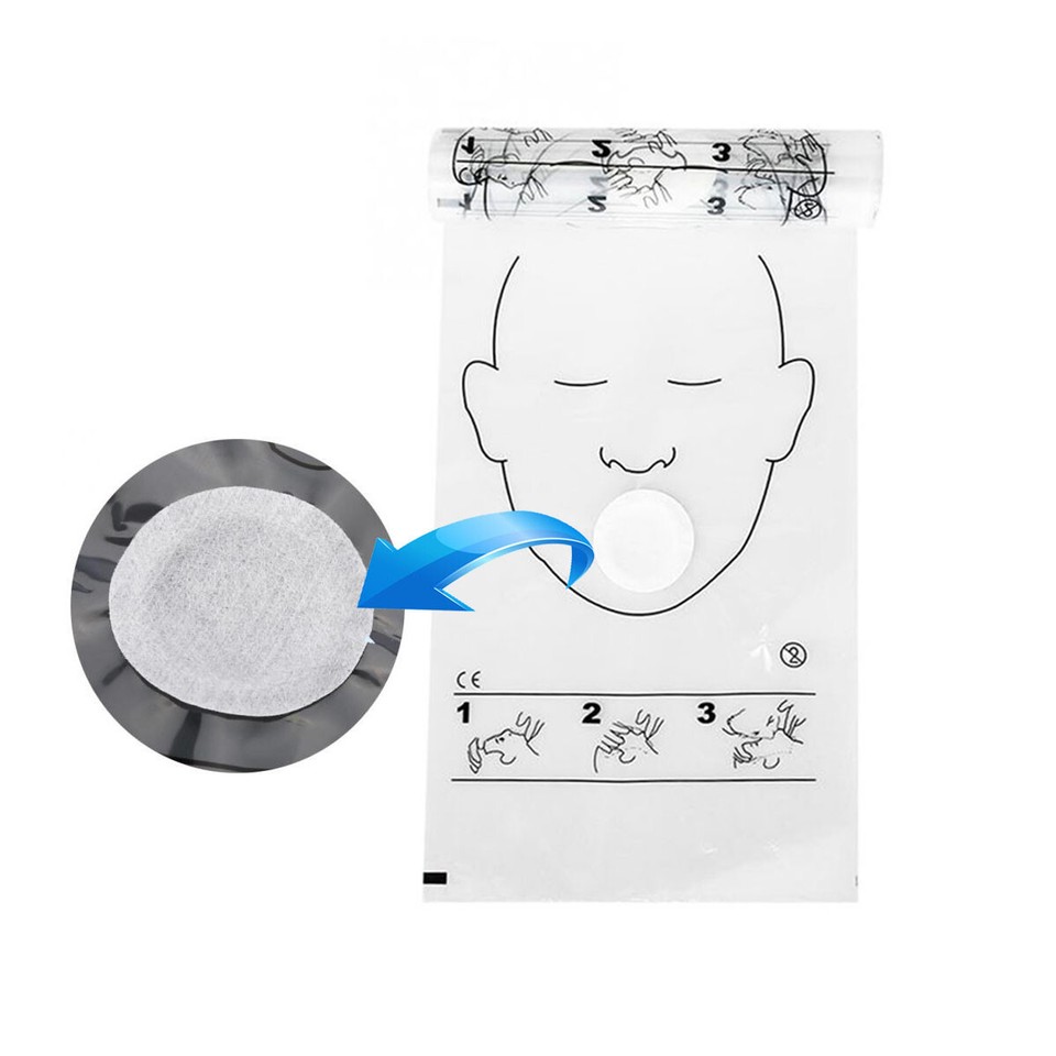 20 rolls 36pcs/roll DISPOSABLE ARTIFICIAL CPR MASK TRANSPARENT CPR FACE ...