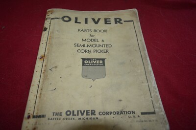 Oliver Tractor 6 Corn Picker Book Manual TBPA | eBay