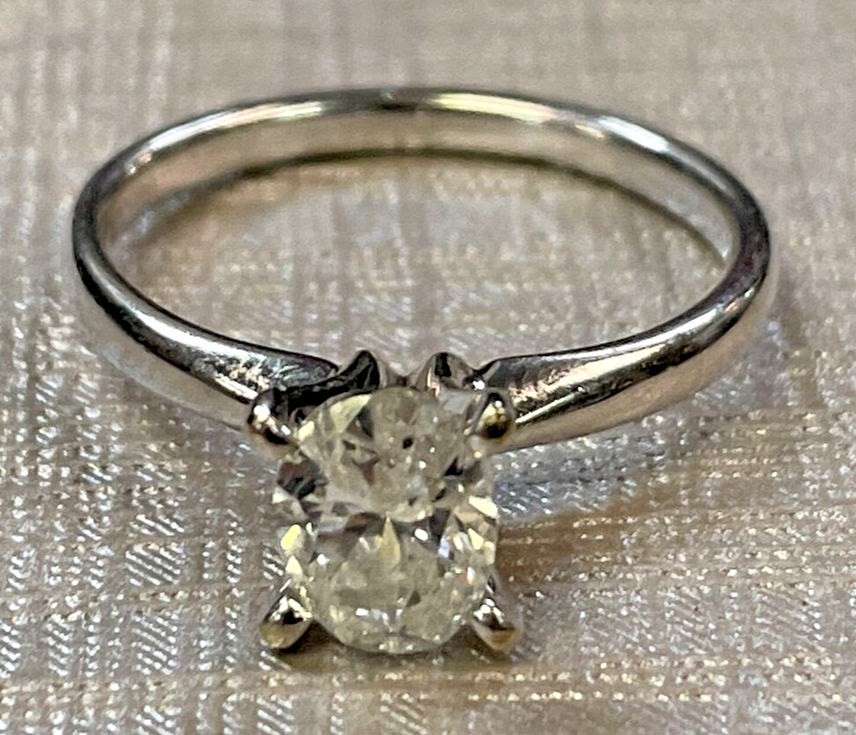 1CT GSI Certified Natural Diamond 14K White Gold Solitaire Ring ...