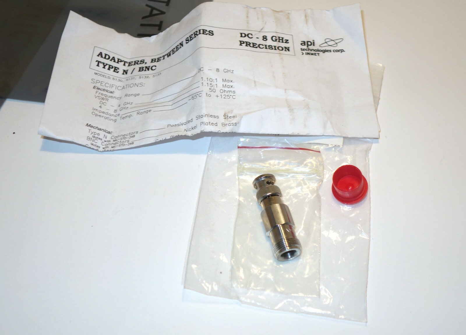 Inmet API 5132 Precision Adapter 8GHz BNC-M / N-F (RB3.2) | eBay