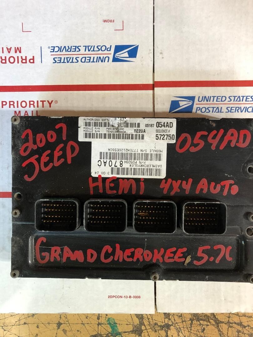 2007 07 JEEP GRAND CHEROKEE 5.7L ECU ENGINE COMPUTER CONTROL UNIT ...