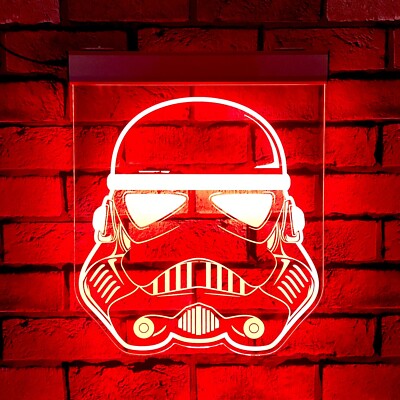 Storm Trooper Rgb LED Acrylic Sign | Led Bar Sign | RGB Led Sign | Star ...