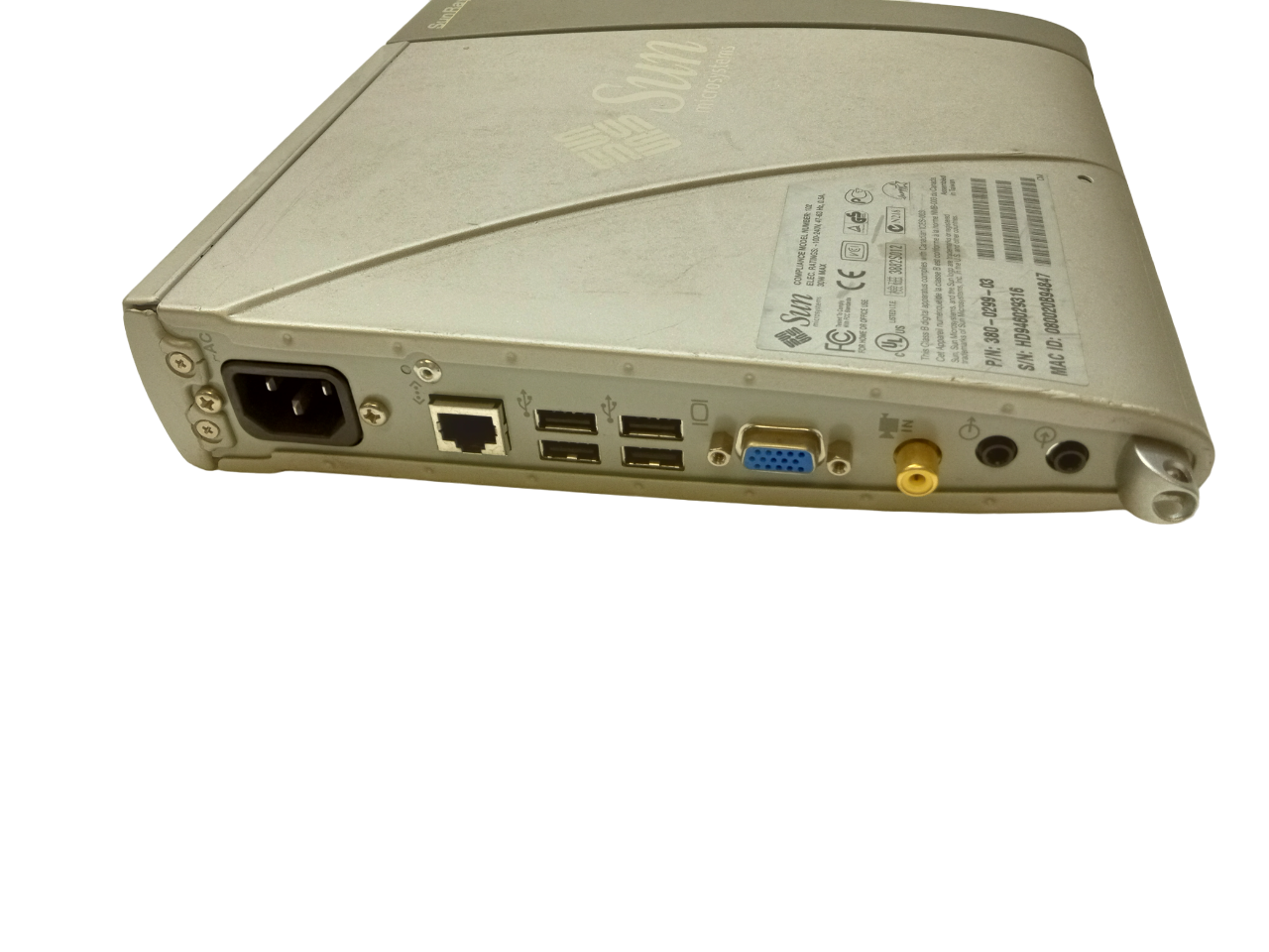 Sun Microsystems SunRay1 Thin client (380-0299-07) Network Terminal for ...