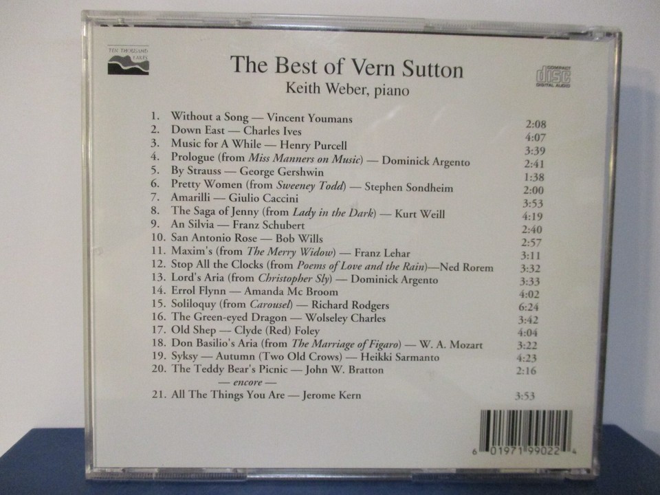 Best of Vern Sutton - Keith Weber (piano) - CD - MINT condition - E24 ...