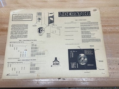 Atari LIBERATOR back door instruction sheet - used | eBay