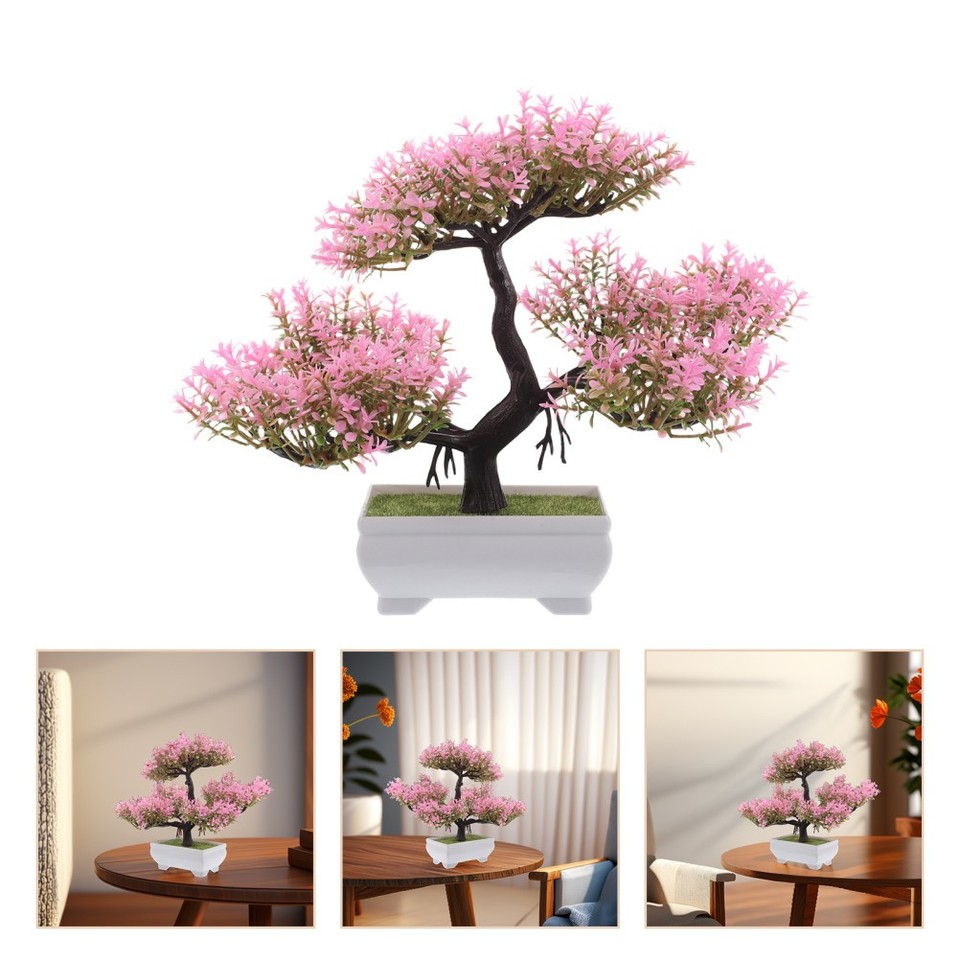 Imitation Bonsai Pine Tree Small Fake Decor Artificial Plastic Plants ...
