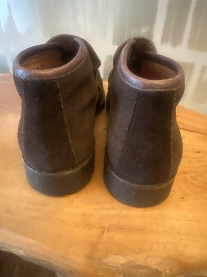 Gucci 0088 Brown Suede Horsebit Genegum Lug Sole Loafer Ankle Boots ...