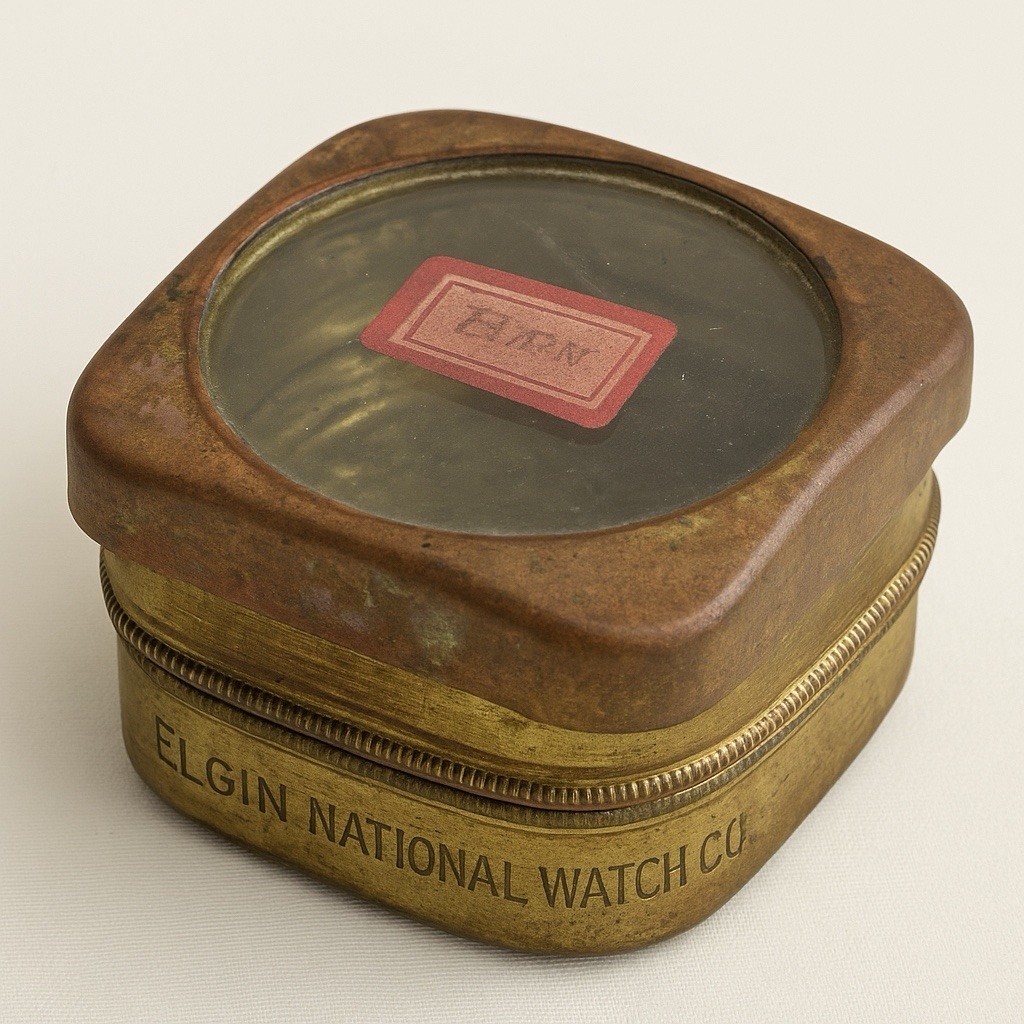 Rare 1800s Elgin Brass Watch Case – Steampunk Display… - Gem