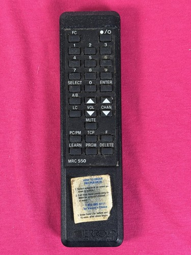 JERROLD Communications MRC 550 TV Remote Control Clean Tested Black ...