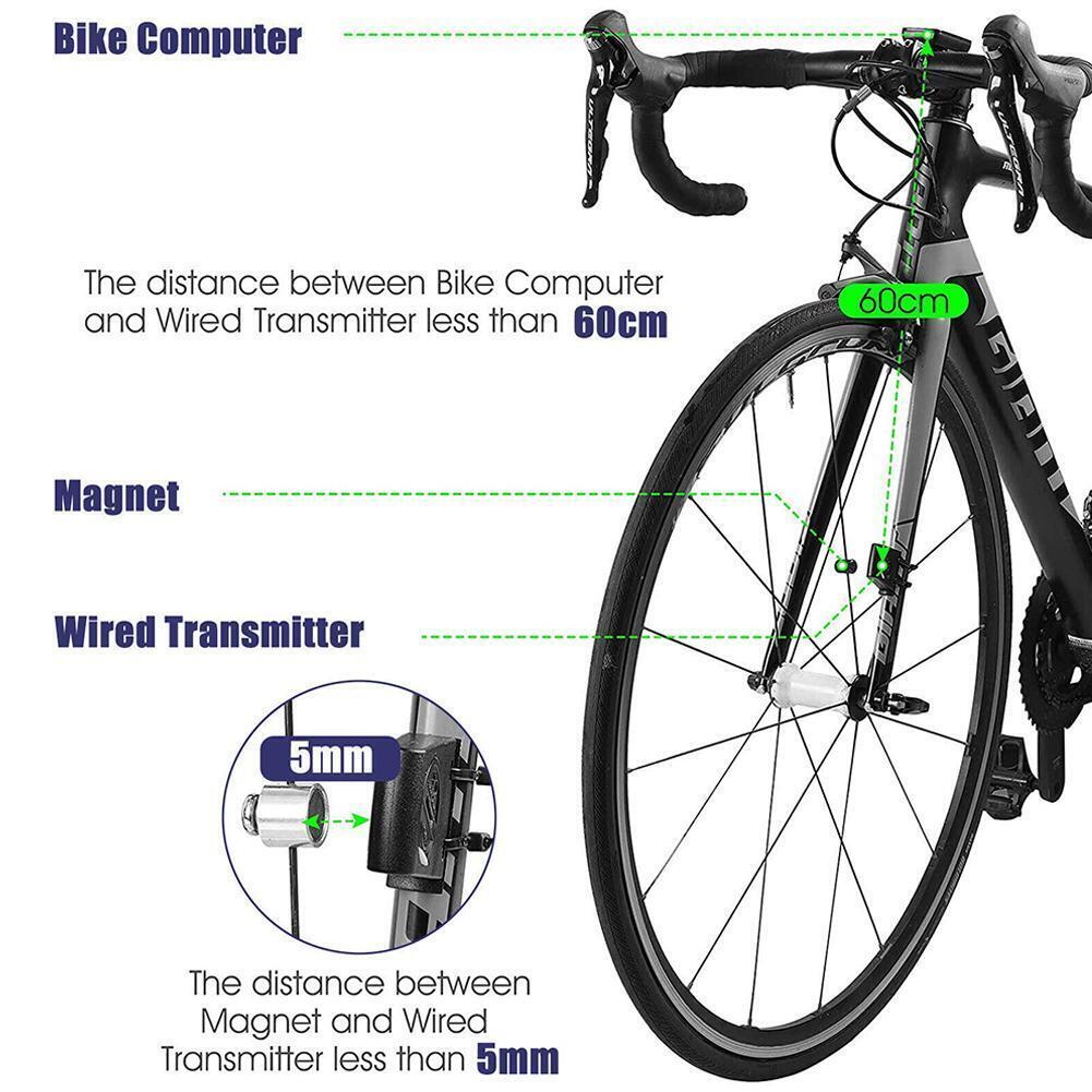Waterproof Wired LCD Digital Cycle Bike Computer Bicycle Odometer C0 ...