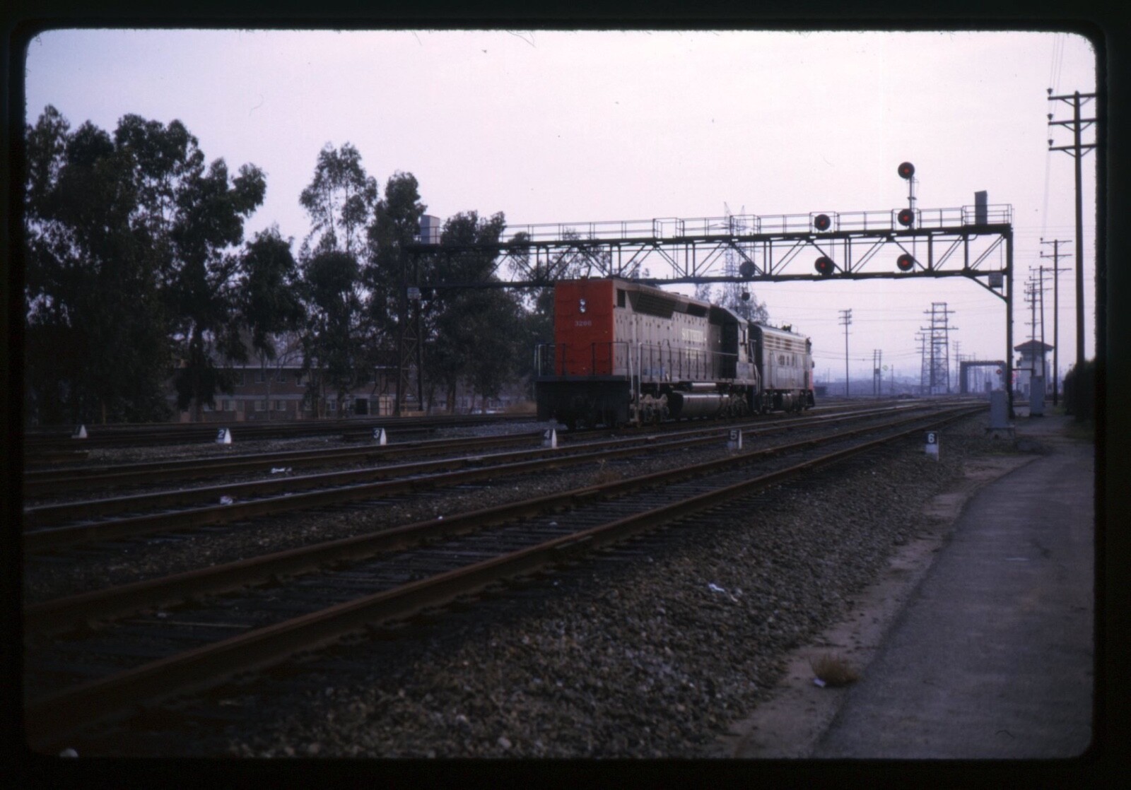 Railroad Slide - Southern Pacific #6455 #3206 Locomotives 1971 Los ...
