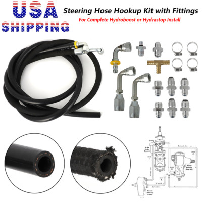 US Truck Steering Hose Hookup Kit & Fittings for Hydroboost Power Brake ...