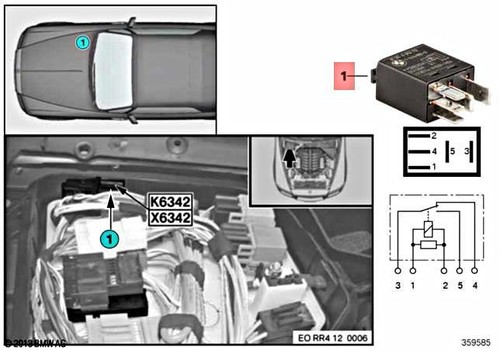 Genuine BMW E70 E70N E71 E72 Relay Change Over Contact Black OEM ...