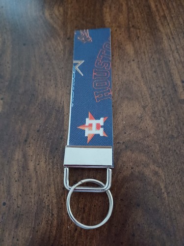 handmade faux leather key fob - baseball - Astros | eBay