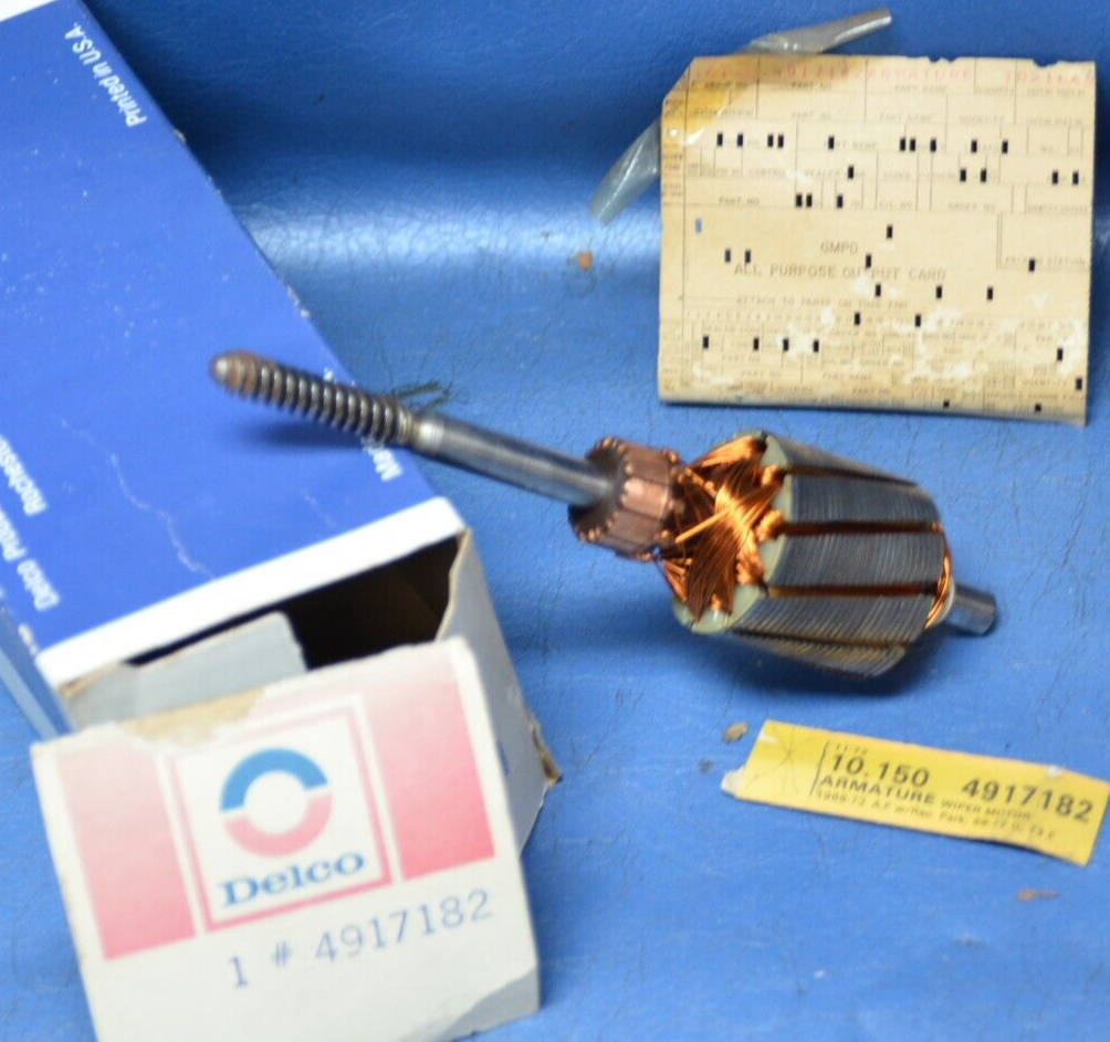 NOS 1968-75 Chevy Camaro Delco Wiper Motor Armature Pontiac Olds GTO ...