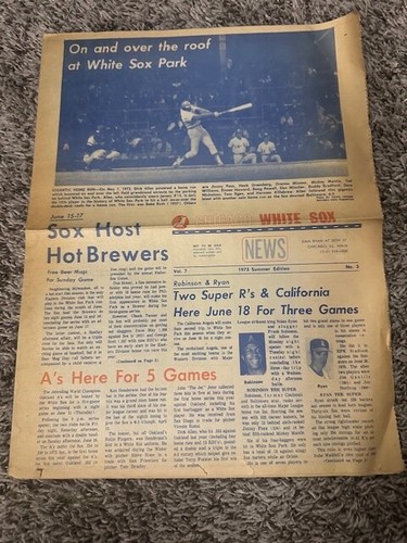 1973 Chicago White Sox Program/News Paper (Nolan Ryan) | eBay