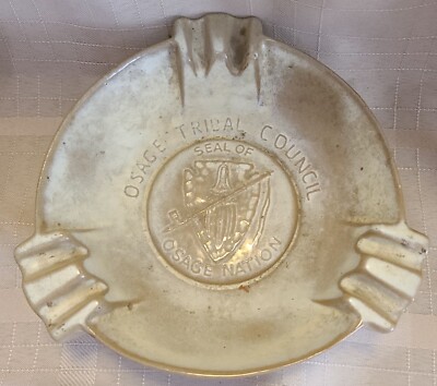RARE Frankoma Seal of Osage Nation, Osage tribal council Ashtray ...