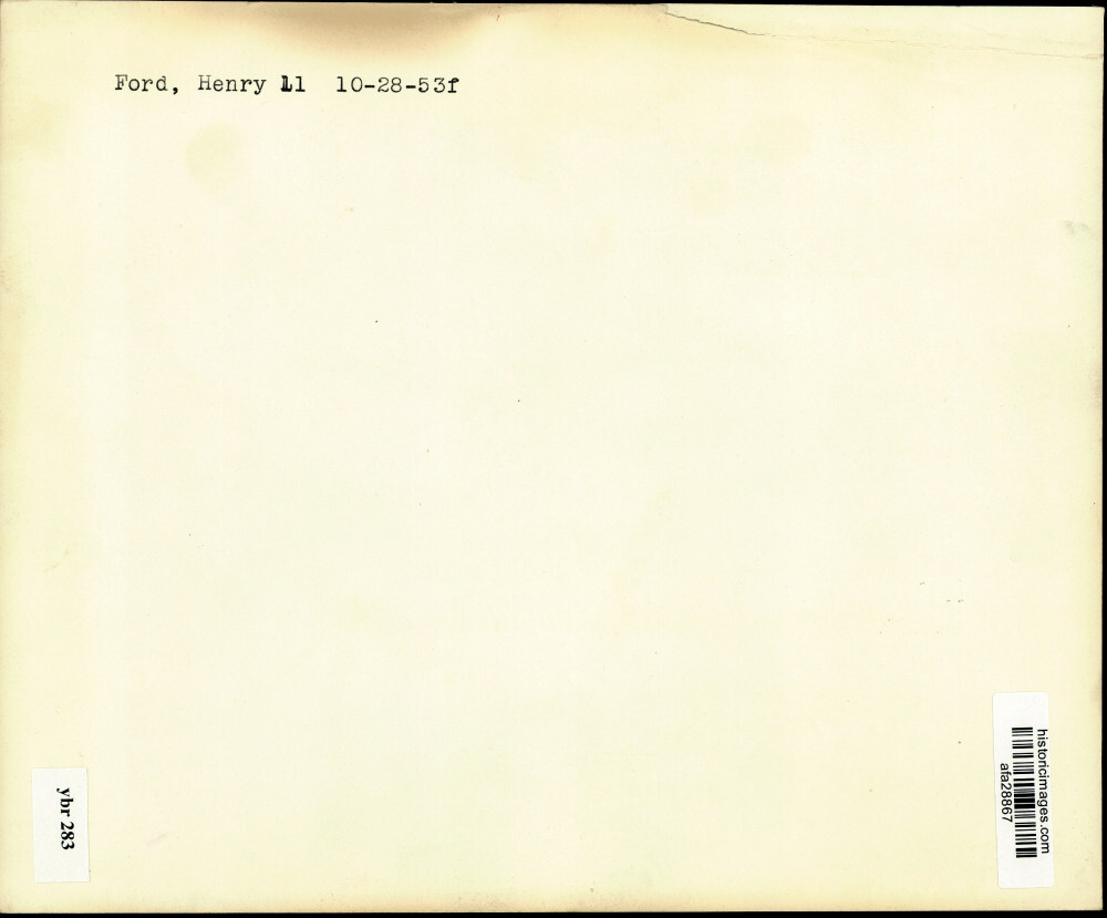 1953 Press Photo Executives Henry Ford II, John S. Coleman And David ...