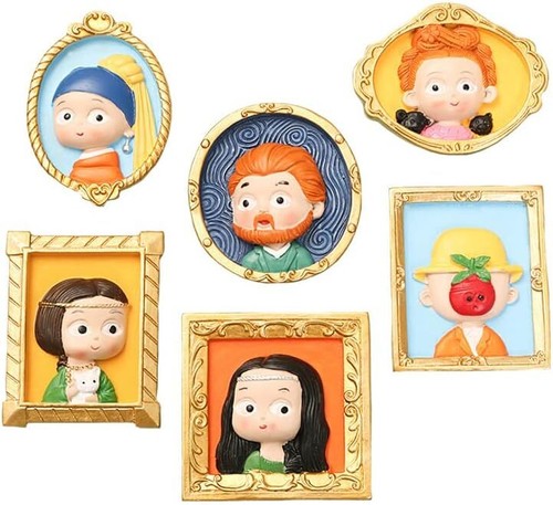 6Pcs Cartoon Figure Fridge Magnets Whiteboard Educational Magnetic Toys ...