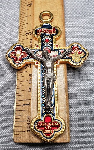 Vintage pendant budded Crucifix cross Jubilee 2000 H7 | eBay