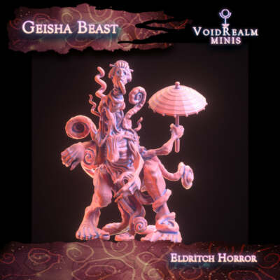 Geisha Beast - Curse of the Spiral - VoidRealm Minis Wargaming D&D DnD ...