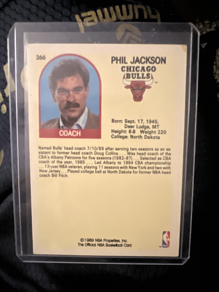 Phil Jackson Chicago Bulls NBA Hoops 1989 Card | eBay