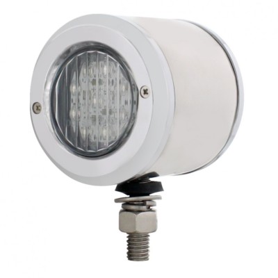 2" Double Face Light w/ 9 LED 2" Lights & Bezels - Amber & Red LED ...
