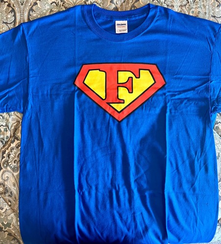 F Superhero T Shirt | eBay