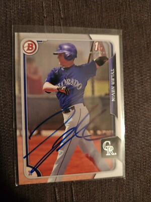 Tyler Nevin Signed Autograph 2015 Bowman 1st Colorado Rockies | eBay