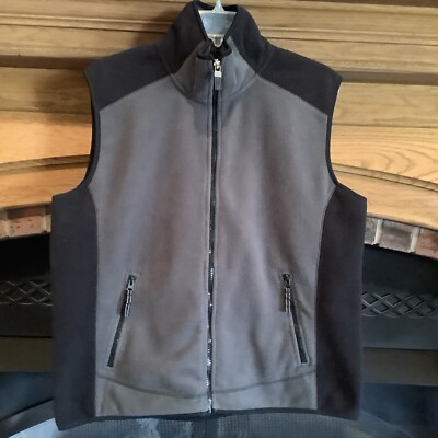 Destination 10,000 Ft Above Sea Level*Mens Fleece Black/Gray Vest*Size ...